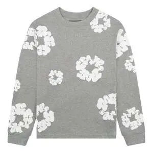 DENIM TEARS Cotton Wreath Long Sleeves T-shirt - Grey