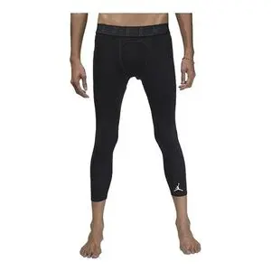 Nike Solid Color Alphabet Sports Pants Black - Black/white