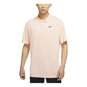 Nike Dri-fit Victory Solid Color Logo Printing Quick Dry Breathable Short Sleeve Polo Shirt Orange Pink - Multi-color