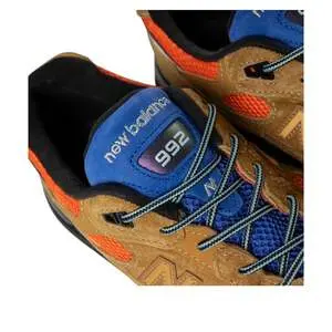 NEW BALANCE X Action Bronson 992 Made In Usa "tiger Eye" Sneakers - Tan/red/blue