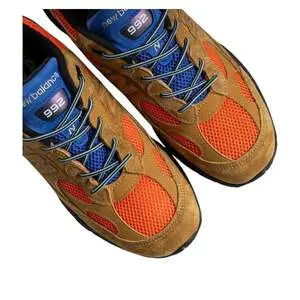 NEW BALANCE X Action Bronson 992 Made In Usa "tiger Eye" Sneakers - Tan/red/blue