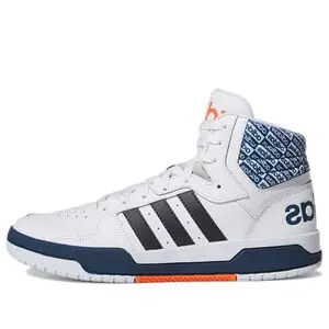 Adidas Entrap Mid High Top Sneakers - White/blue
