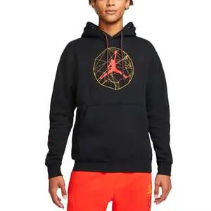 JORDAN Casual Sports Hooded Sweatshirt - Black