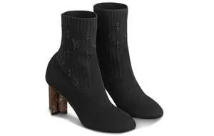 LOUIS VUITTON Silhouette Knit Monogram Sock Boot