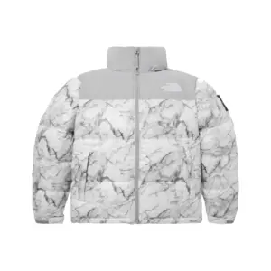 The North Face White Label Nuptse Down Jacket - White/grey