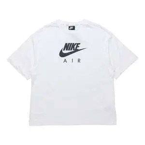 Nike Alphabet Logo Printing Sports Round Neck Pullover Short Sleeve White T-shirt - Default Color