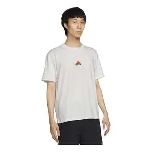 Nike As Nrg Ss Solid Color Chest Pattern Printing Round Neck Short Sleeve White