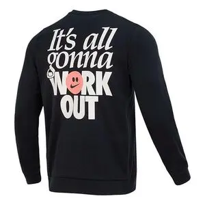 Nike Graphic Print Crewneck Sweatshirt - Black/multi-color
