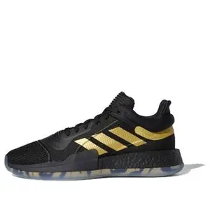 Adidas Marquee Boost Low Metallic Gold Sneakers - Black