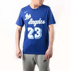 Nike Los Angeles Lakers Lebron James Basketball Short Sleeve Tee - Blue