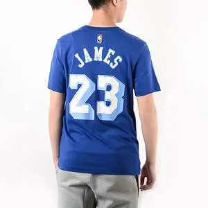 Nike Los Angeles Lakers Lebron James Basketball Short Sleeve Tee - Blue