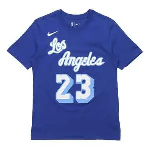 Nike Nike Los Angeles Lakers LeBron James Basketball Short Sleeve Tee Blue
