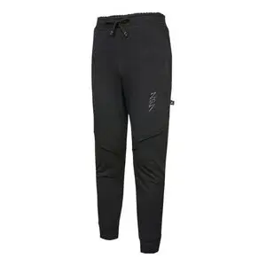 JORDAN Zion Performance Alphabet Embroidered Solid Color Bundle Feet Sports Pants - Black