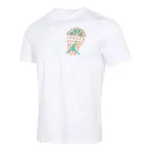 JORDAN Dna Casual Sports Knit Crew-neck Short Sleeve - White
