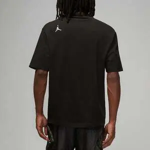 JORDAN 23 Engineered Casual Breathable Large Logo Printing Round Neck Short Sleeve Black