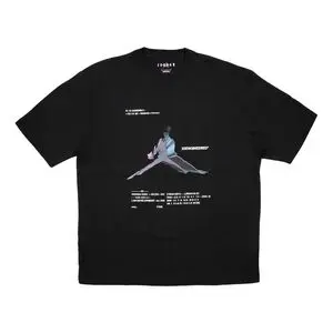 JORDAN 23 Engineered Casual Breathable Large Logo Printing Round Neck Short Sleeve Black - Default Color