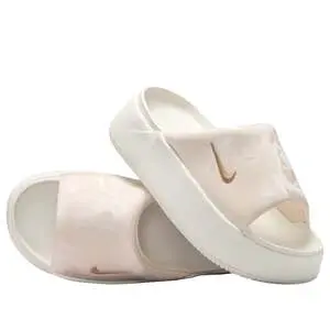 Nike Calm Elevation Platform Slides - Chalk