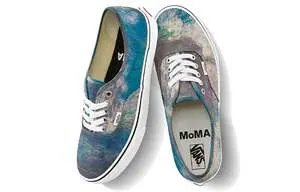 VANS Moma X Authentic 'claude Monet's Water Lilies' Low Top Sneakers - Blue