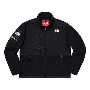 Supreme X The North Face Arc Logo Denali Fleece Jacket - Black/white