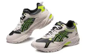 Asics Low Top Athletic Sneakers - Black/white/green