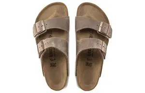 BIRKENSTOCK Arizona Oiled Leather Sandals - Brown