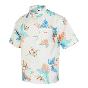 Nike Dri-fit Printed Short-sleeve Shirt 'pale Ivory - Multi-color
