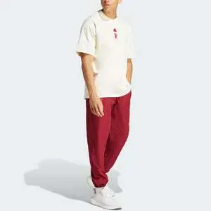 Adidas Manchester United Lfstlr Oversized T-shirts 'white Red