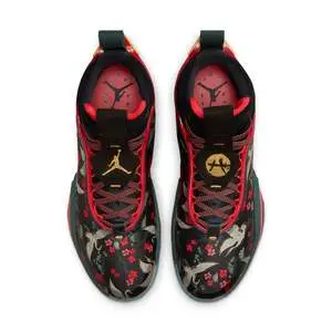 JORDAN Rui Hachimura X Air 36 'cranes' High Top Sneakers - Blackred