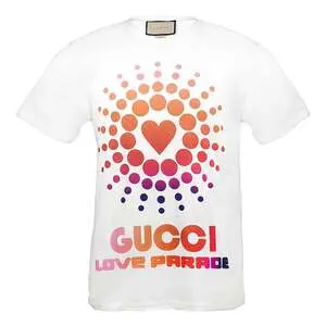 Gucci Ss22 Love Parade Print Tee 'white - White/pink