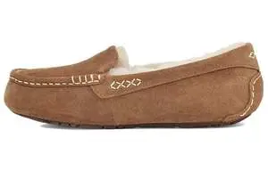 UGG Ansley Suede Moccasin Slippers - Chestnut