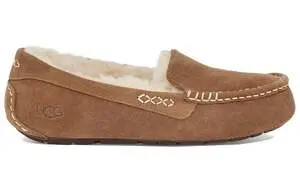 UGG Ansley Suede Moccasin Slippers - Chestnut