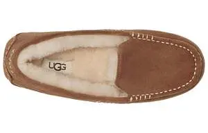 UGG Ansley Suede Moccasin Slippers - Chestnut