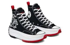 CONVERSE Keith Haring X Run Star Hike High Top Sneakers - Black/white/red