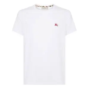 Burberry Logo Pattern Short Sleeve - White