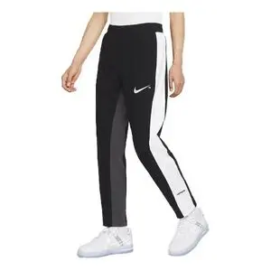 Nike Swoosh Contrast Color Stitching Knit Sports Pants/trousers/joggers - Black