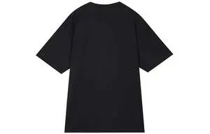 Nike Logo Embroidered Pattern Loose Round Neck Short Sleeve Black