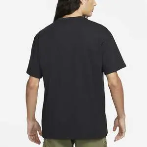 Nike Logo Embroidered Pattern Loose Round Neck Short Sleeve Black - Default Color
