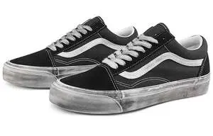 VANS Og Old Skool Lx Distressed Low Top Sneakers - Black/white