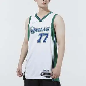 Nike Luka Doncic Dallas Mavericks 75th Anniversary Jersey - White/green/blue
