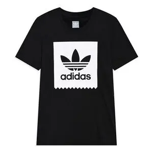 Adidas Originals Logo Round Neck Sports Short Sleeve - Black