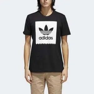 Adidas Originals Logo Round Neck Sports Short Sleeve - Black