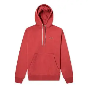Nike Nrg Solo Swoosh Fleece Hoodie 'red - Cedar/white