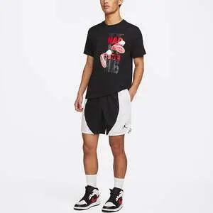 JORDAN Air Shoes Printed Short Sleeve Tee - Black