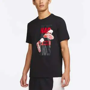 JORDAN Air Shoes Printed Short Sleeve Tee - Black