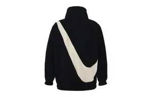 Nike Reversible Fleece Jacket With Large Logo - Black