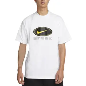 Nike Logo Alphabet Printing Breathable Round Neck Short Sleeve White T-shirt - Default Color