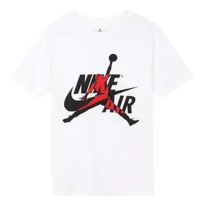 JORDAN Jumpman Logo Printing Knit Sports Round Neck Short Sleeve White - Default Color