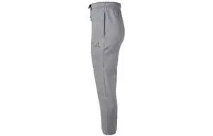 JORDAN Logo Embroidered Knit Fleece Lined Bundle Feet Sports Pants - Grey