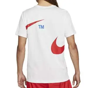 Nike Large Logo Printing Round Neck Short Sleeve - White