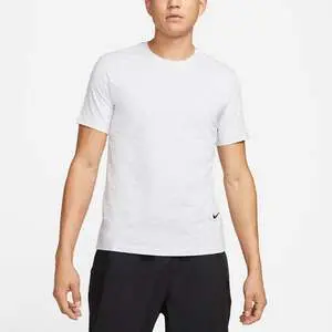 Nike Solid Color Round Neck Pullover Short Sleeve Birch Color T-shirt